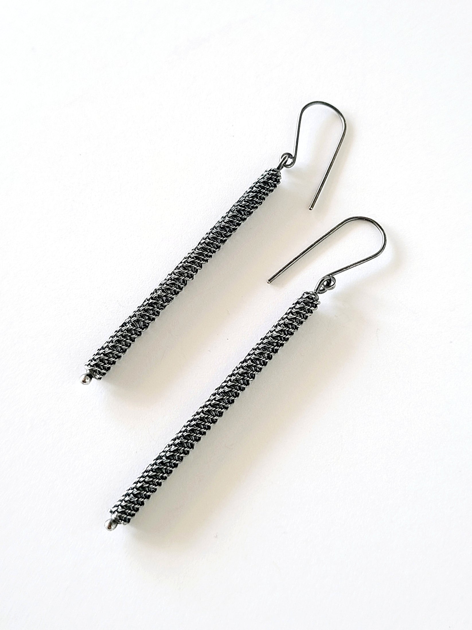 Column Earrings-Helix – Flying Crow Metalworks